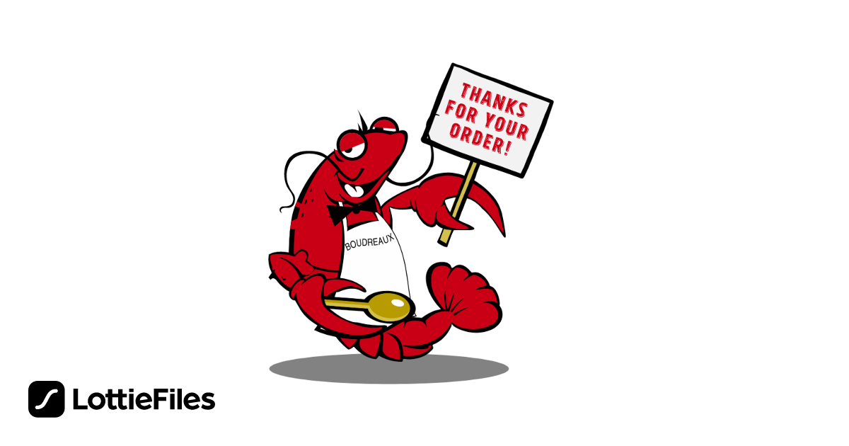Free Cajun Crawfish Thank you Animation by Paul Chu | LottieFiles