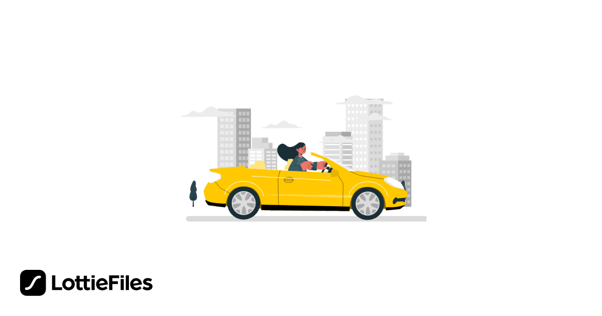 Free Woman Driving Car Animation by Tanjil Mahmud | LottieFiles