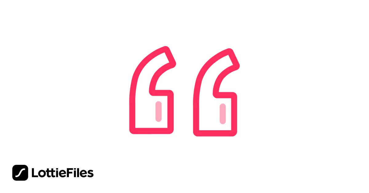 Free Dancing Quotemarks (Pink) Animation by Arrigo | LottieFiles