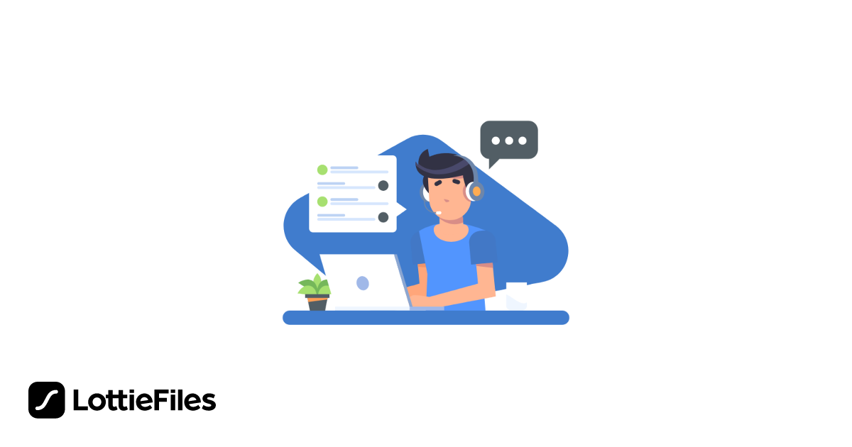 Free HelpDesk Blue Animation by Felipe Peixoto | LottieFiles