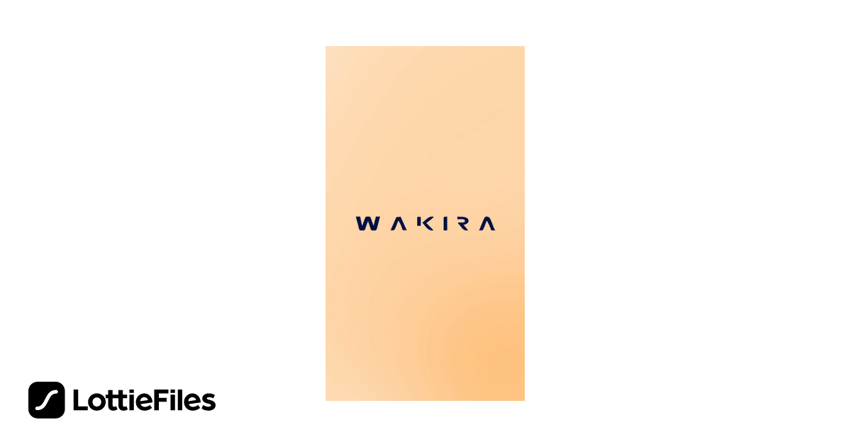 Free Splash Screen Animation for "WAKIRA" Management App Animation by ...
