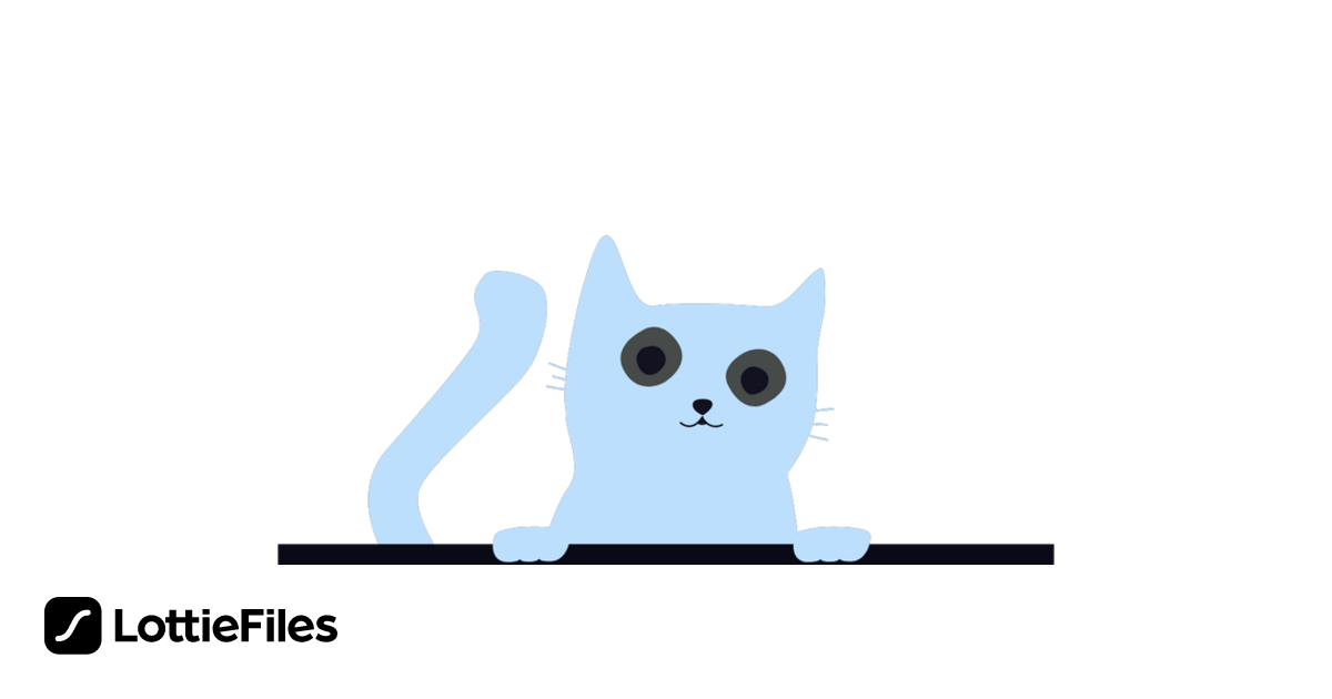 Free blu cat Animation by ni | LottieFiles