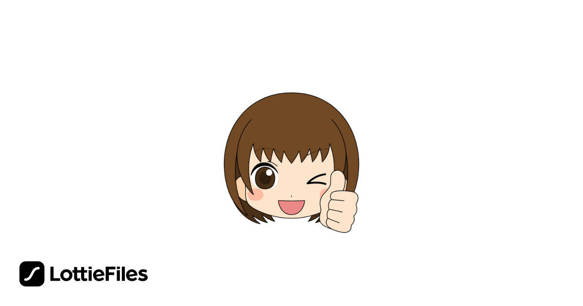 Free Girl giving thumbs up Animation by ぴょこのすけ | LottieFiles
