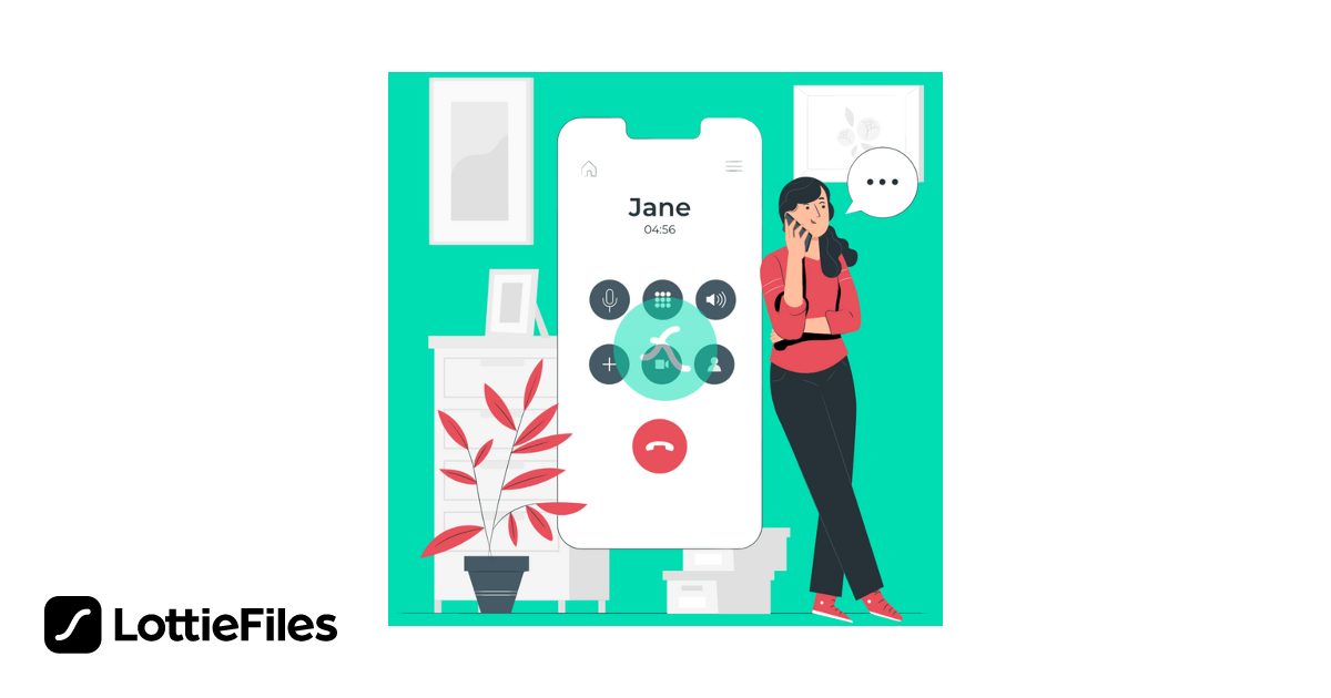 Free Calling concept Lottie JSON animation Animation by Weblodge ...