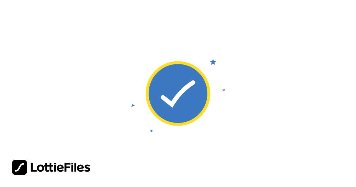 Free Tick Mark Blue Yellow Animation by Gaurav | LottieFiles