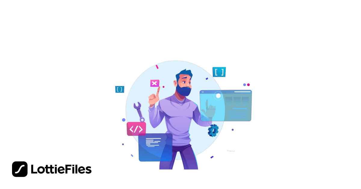 Free it-guy Animation by Kerolos | LottieFiles
