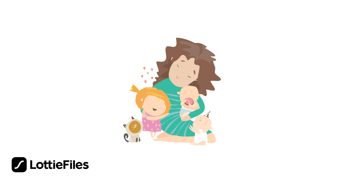Free Mom and Kids Animation by iKind Media | LottieFiles