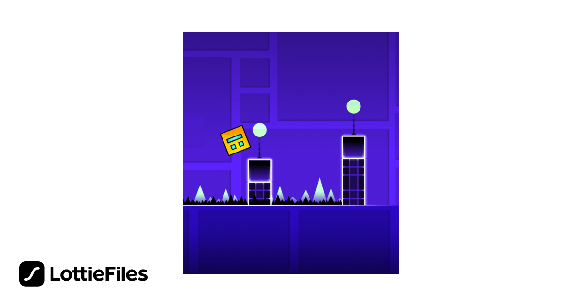 Free GEOMETRIC DASH Animation by pedro | LottieFiles