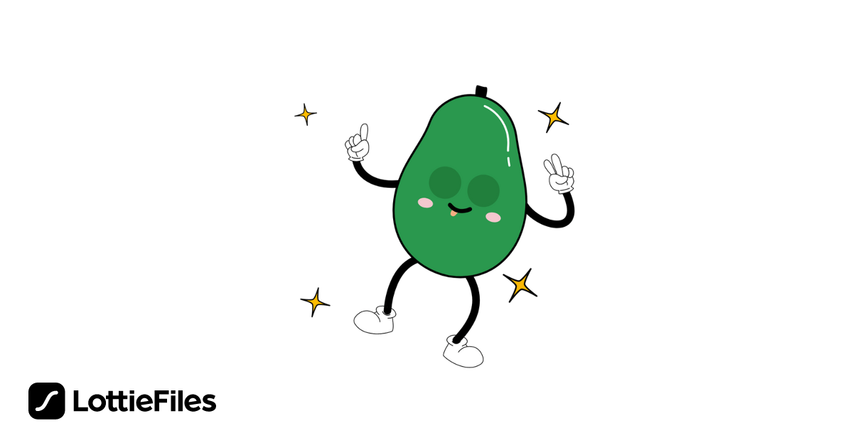 Free 2D Avocado Character Animation by Irfan | LottieFiles