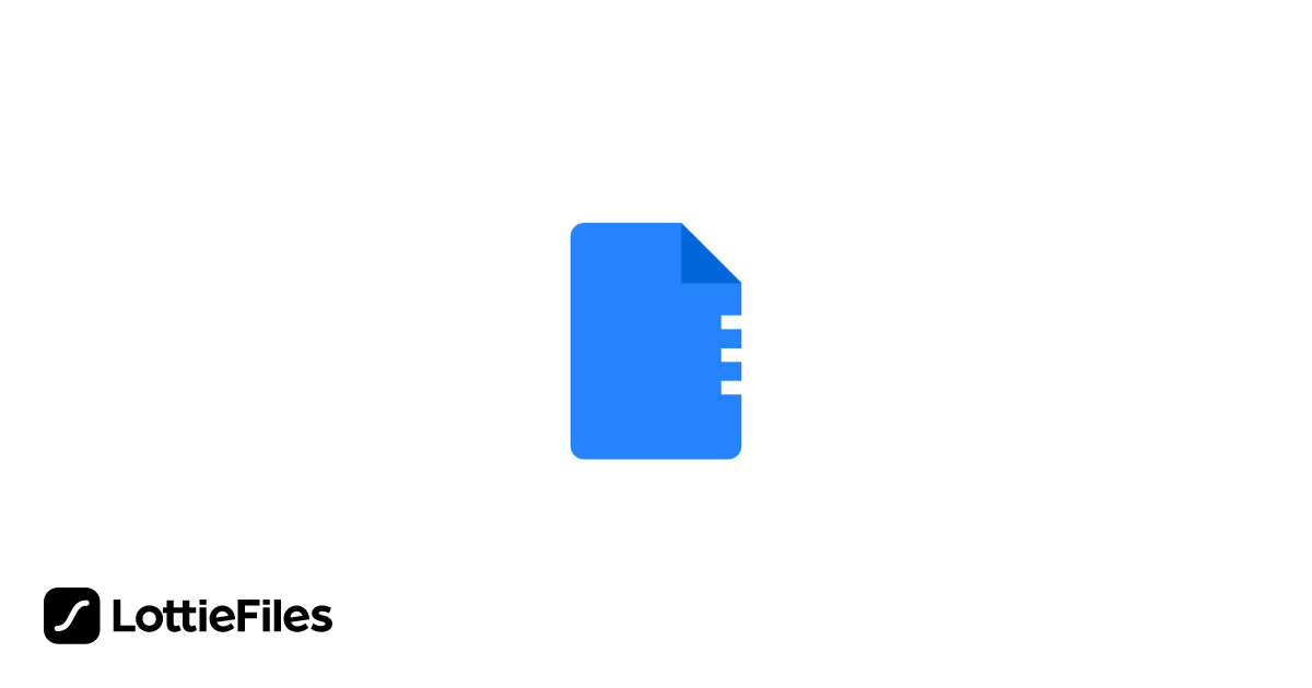 Free Google Icons | Docs Animation by Jeffrey Christopher | LottieFiles