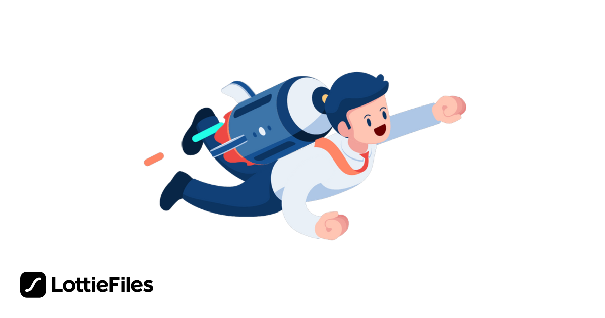 Free Businessman flies up with rocket Animation by Abdul Latif ...