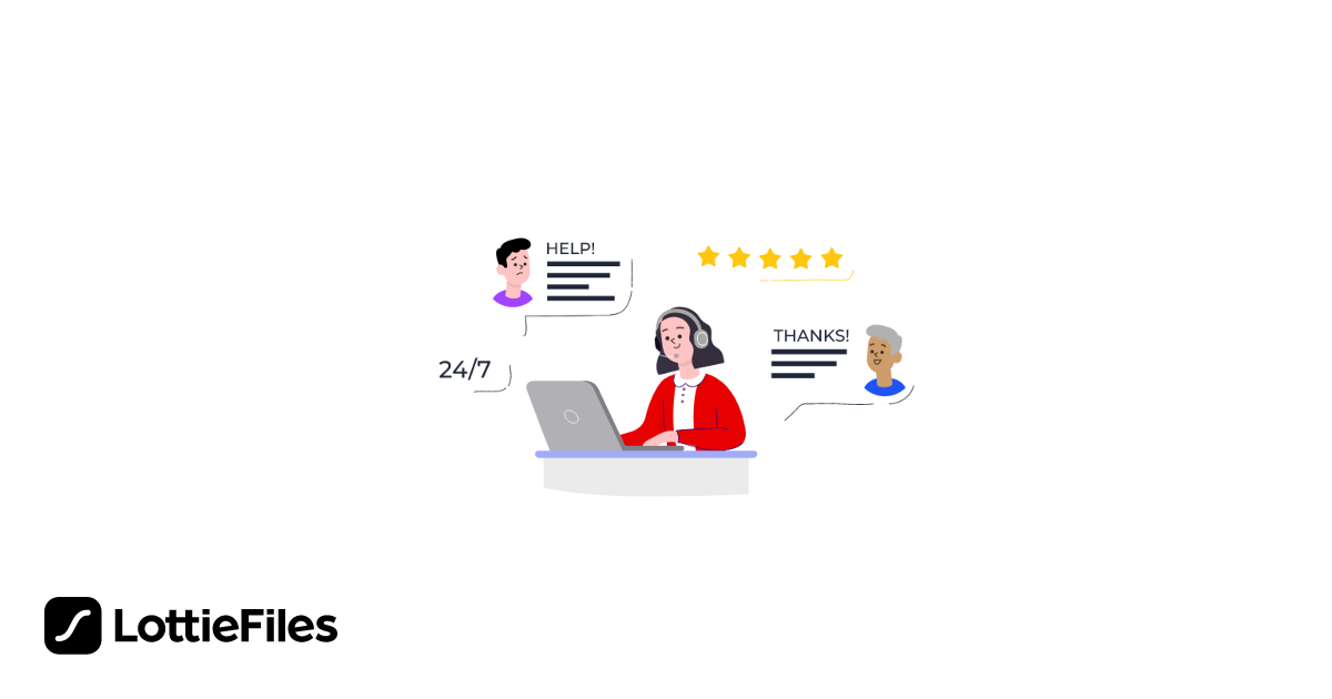 Free Service Agent Survey Animation by MR | LottieFiles