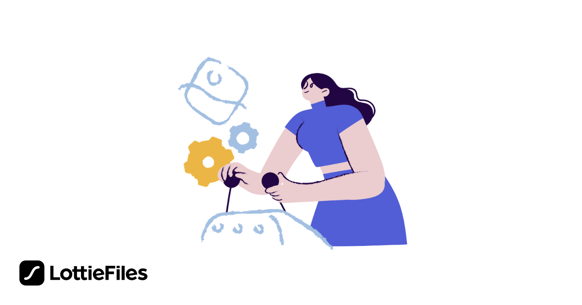 Free Woman operating Animation by RBR Digital | LottieFiles