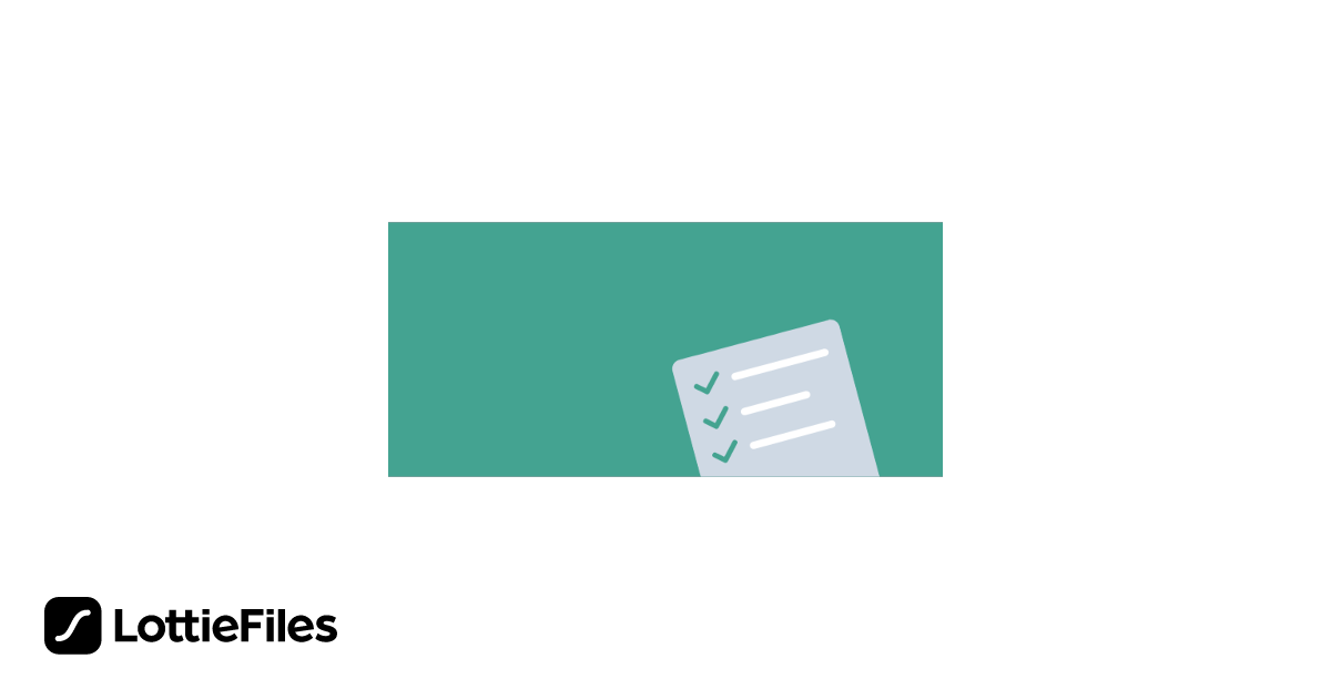 Free Checklist Animation Animation by Tu Nguyen | LottieFiles