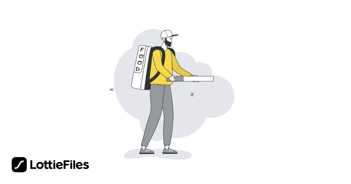 Free Food Delivery man Animation by Abdul Latif | LottieFiles