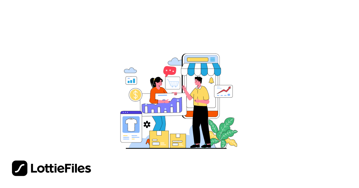 Free Shop sales marketplace online store Animation by Faisal | LottieFiles