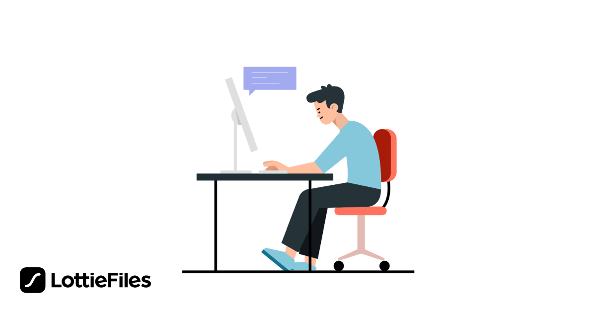 Free Man Typing 2 Animation by Io | LottieFiles