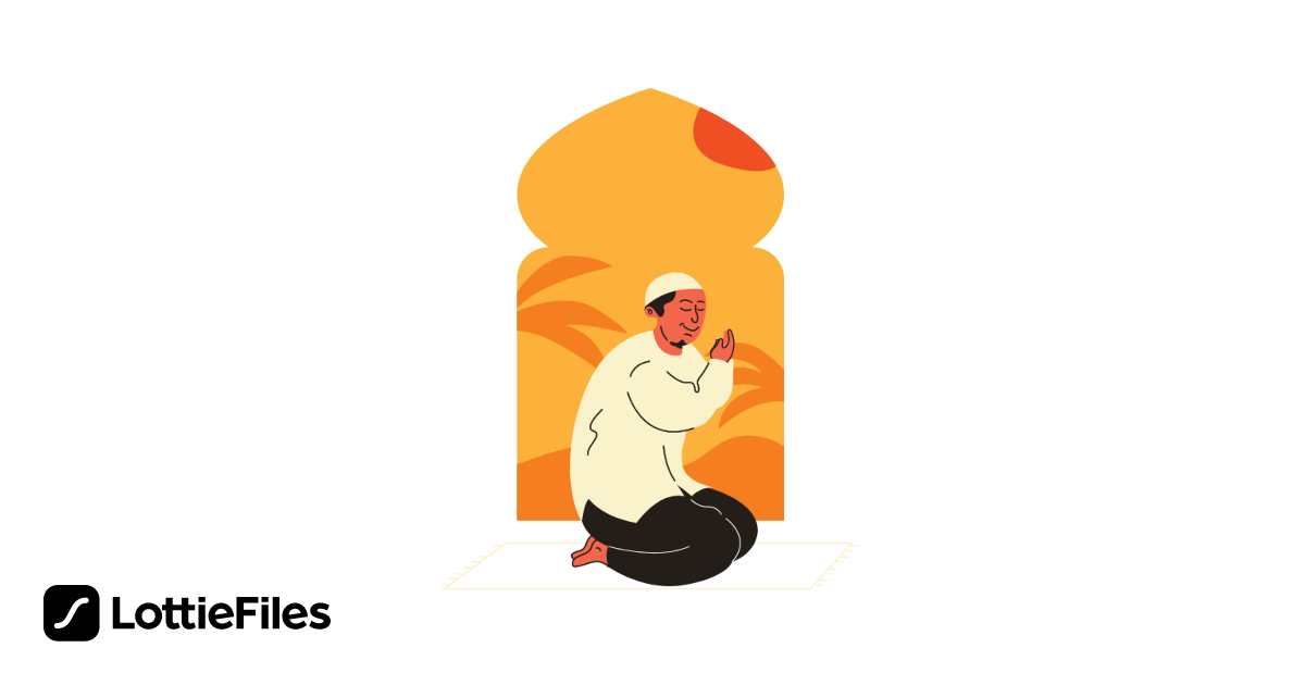 Free Muslim man praying at the mosque Animation by Abdul Latif ...
