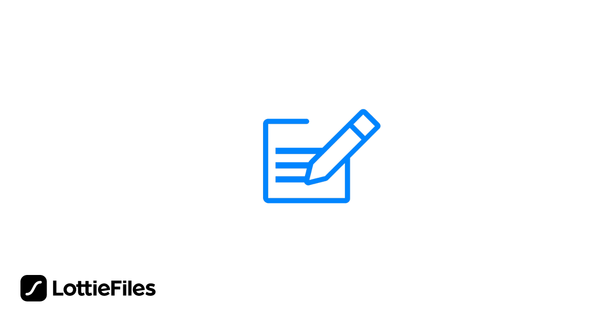 Free writing Animation by Sudhir | LottieFiles