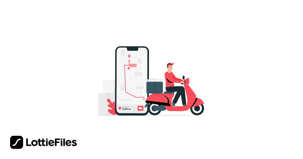 Free motorcycle delivery Animation by میرزایی | LottieFiles
