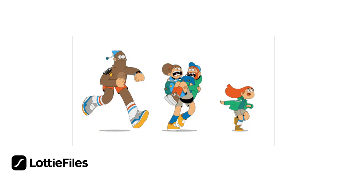 Free Characters Running in Single Frame Animation by Irfan | LottieFiles