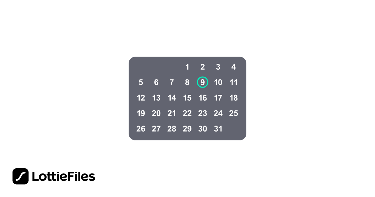 Free Calendar Animation by Vadim | LottieFiles