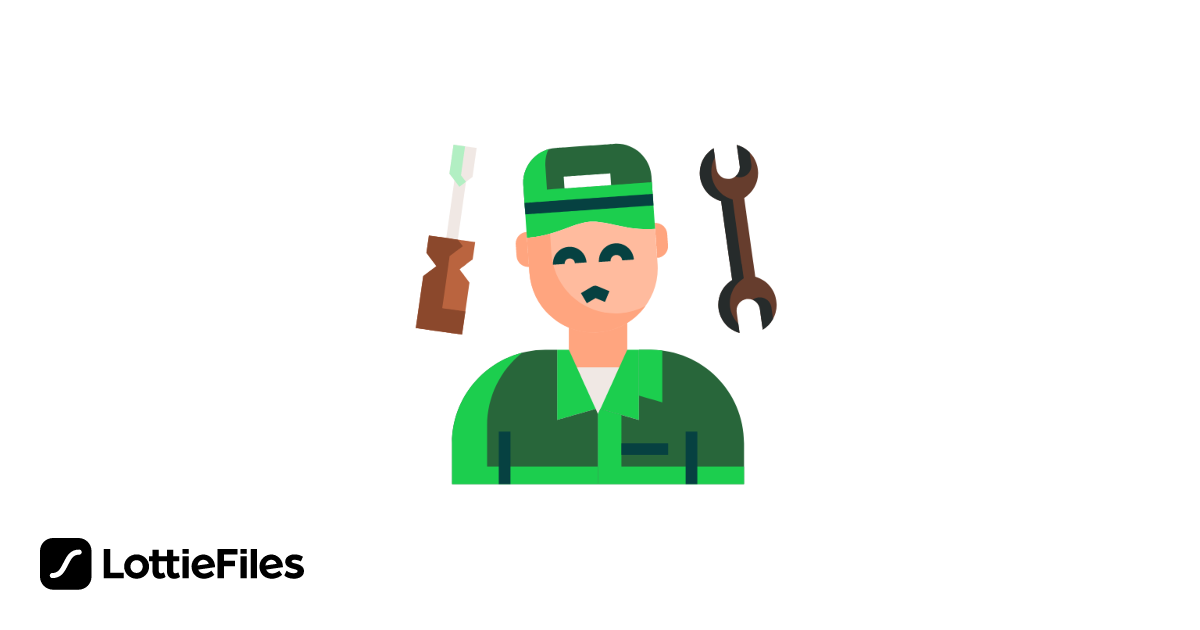Free Green Worker Animation by Jonathan | LottieFiles