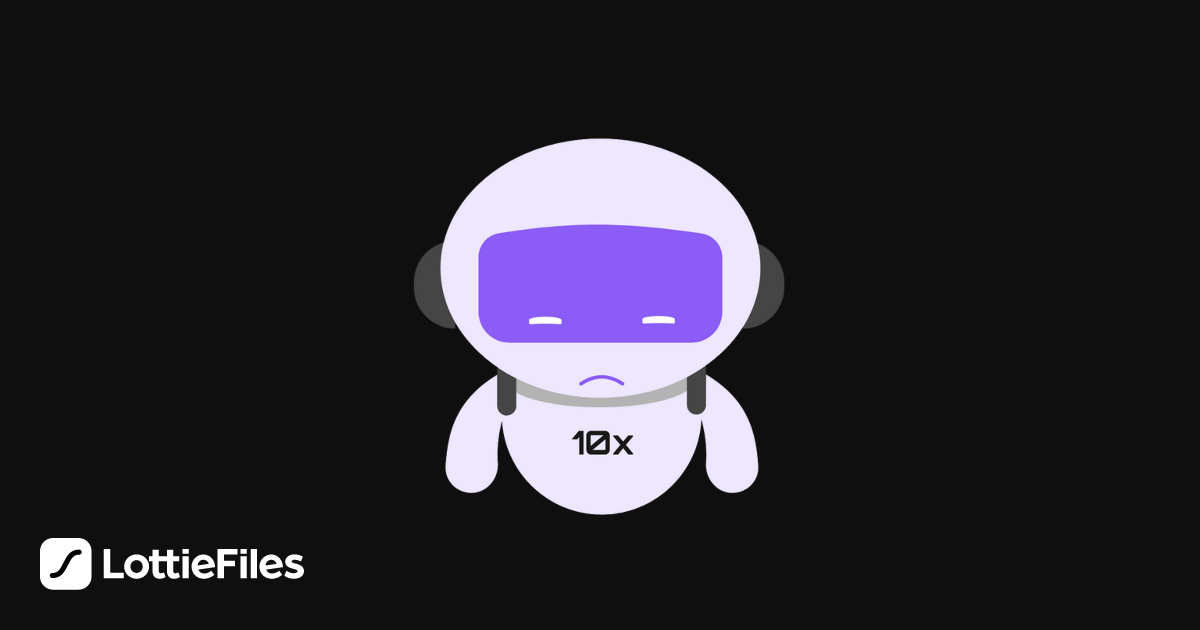 Free Sad robot Animation by Bogdan | LottieFiles