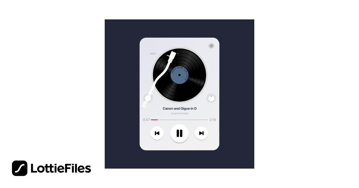 Free Music Player Animation by Chael | LottieFiles
