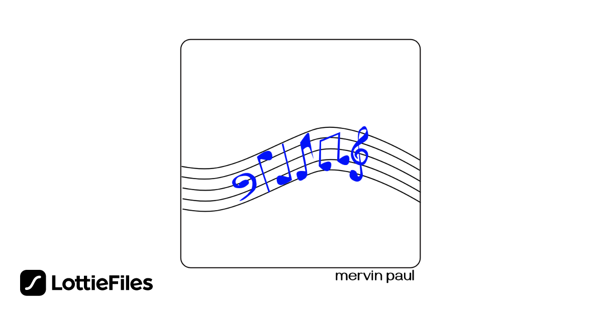 Free music notes Animation by Mervin Paul | LottieFiles