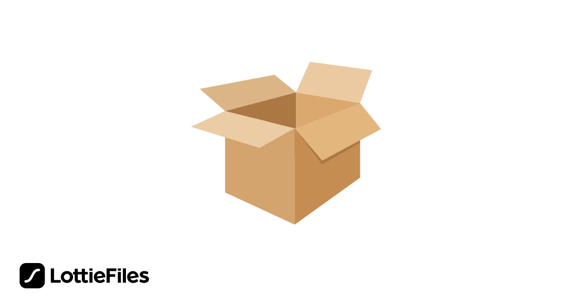 Free opening cardboard box Animation by Alexander Rozhkov | LottieFiles