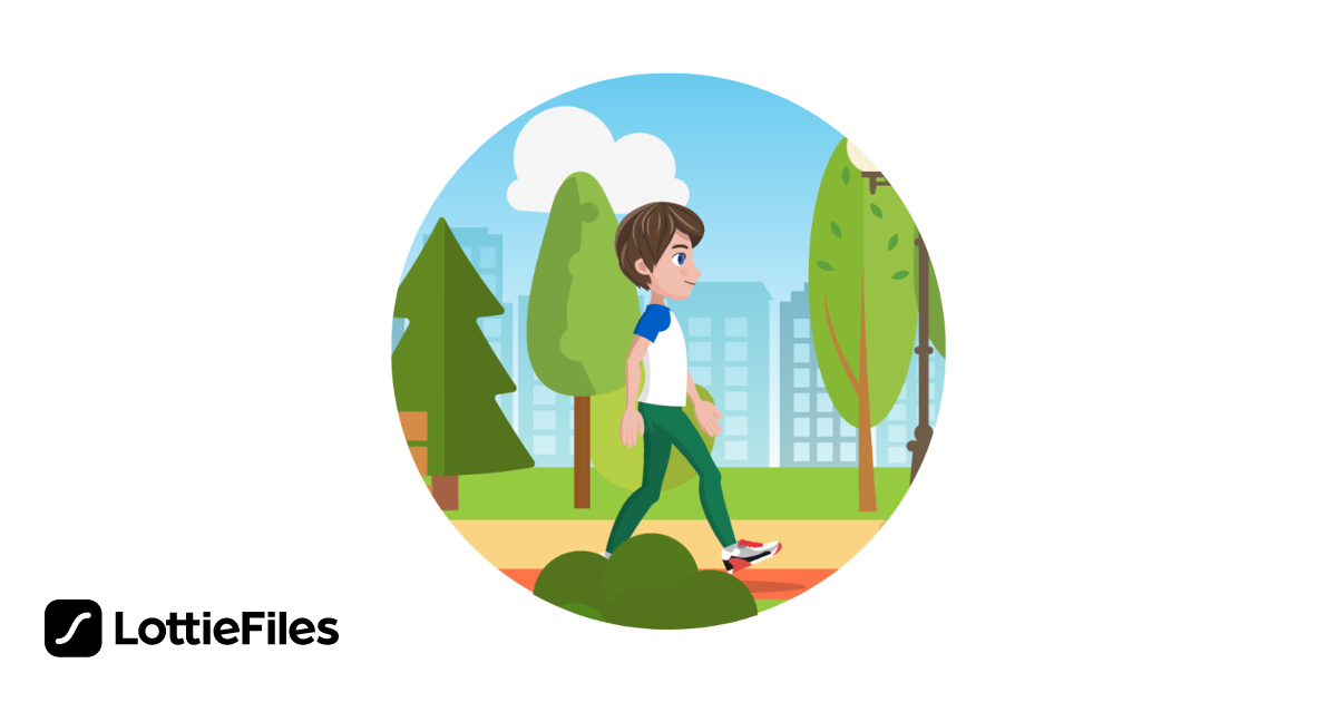 Free walking in city park Animation by harun | LottieFiles
