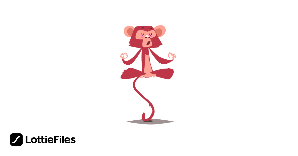 Free Meditating Monkey Animation by Bashir | LottieFiles