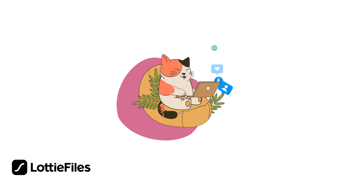 Free Cute cat works Animation by Mikhail | LottieFiles