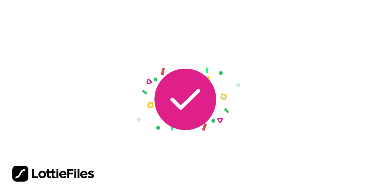 Free Action completed with confetti Animation by ENA | LottieFiles