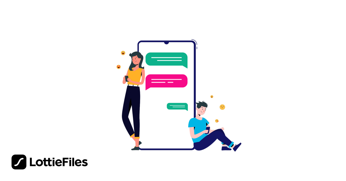 Free Random chat & chat with friends Animation by Vishal | LottieFiles