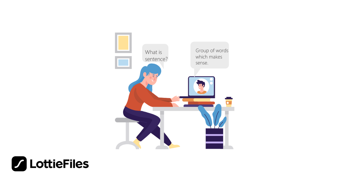 Free English Teacher Animation by Ecube Academia | LottieFiles