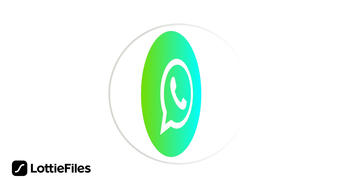 Free Whatsapp gradient color 3D icon rotation Lottie JSON animation ...