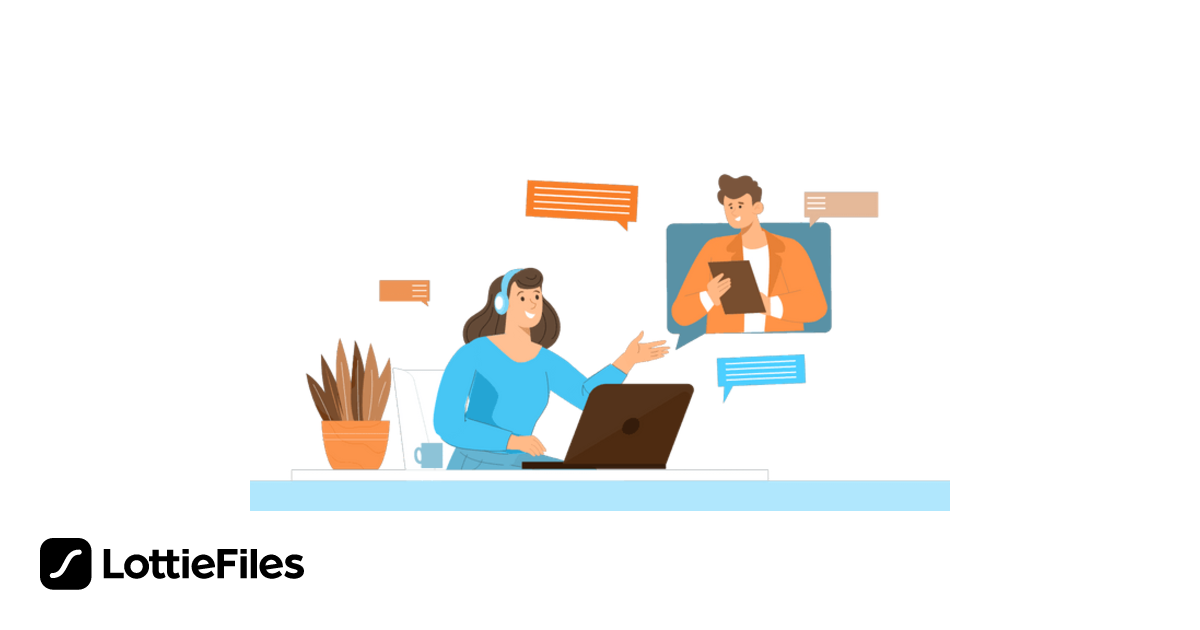Free Video call chatting Animation by Bashir | LottieFiles