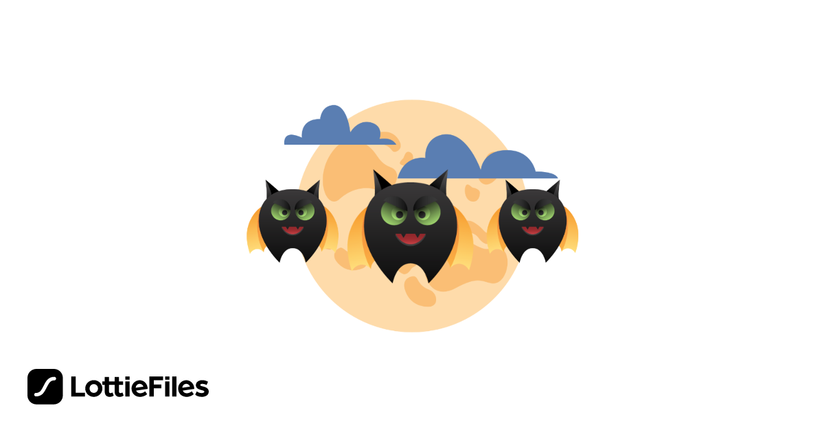 Free Halloween Bat Animation by MUKUND Kulkarni | LottieFiles