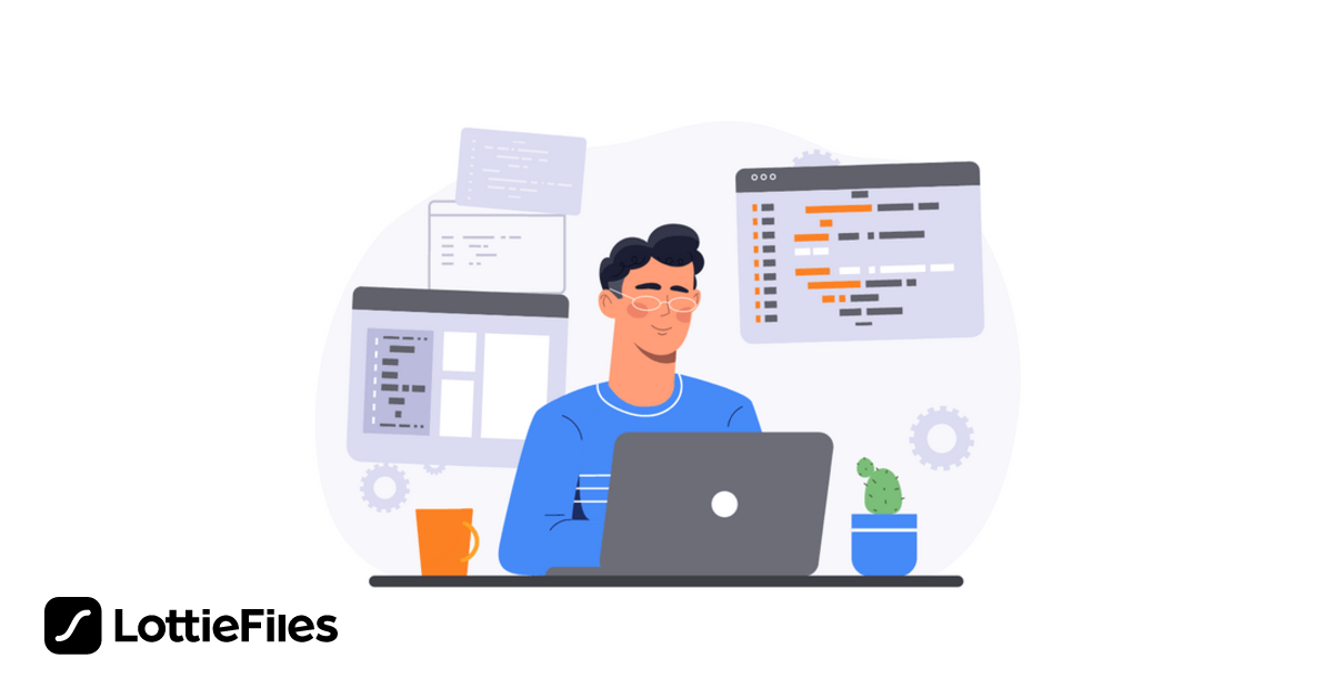 Free Software developer Animation by Priyanshu | LottieFiles
