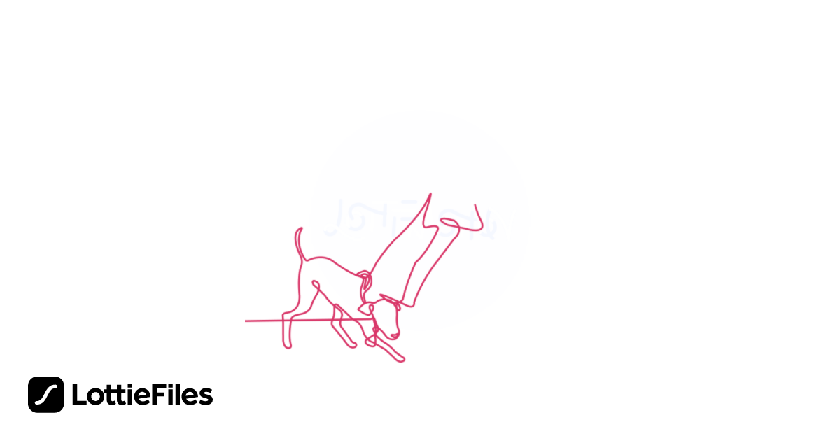 Free Women with dog line art Lottie JSON animation Animation by Lottie ...