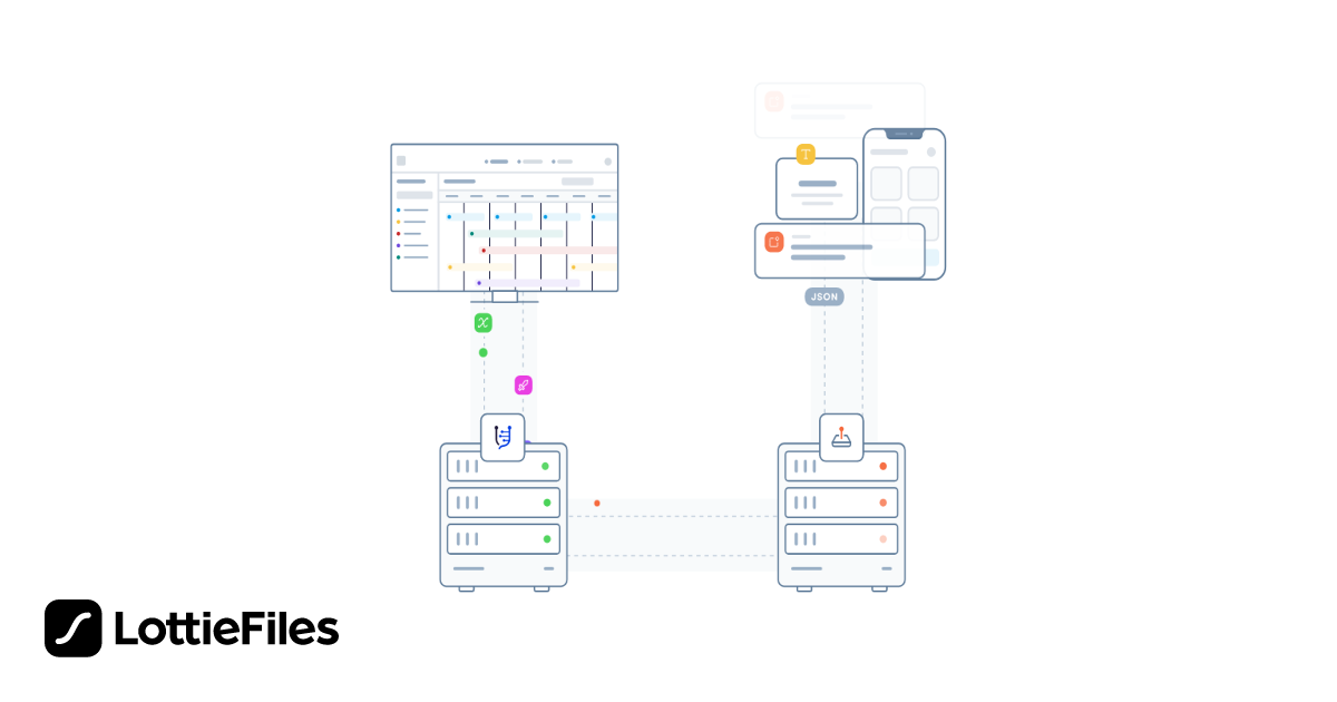 Free data flowing Animation by Jon Bennett | LottieFiles