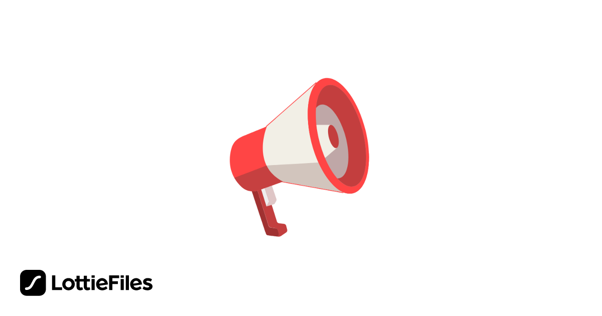 Free red megaphone Animation by dan hadar | LottieFiles