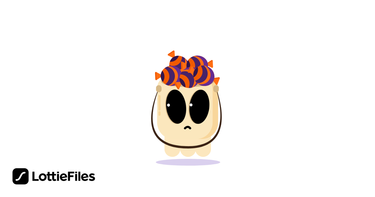 Free Trick or Treat Candy Ghost Animation by LottieFiles | LottieFiles