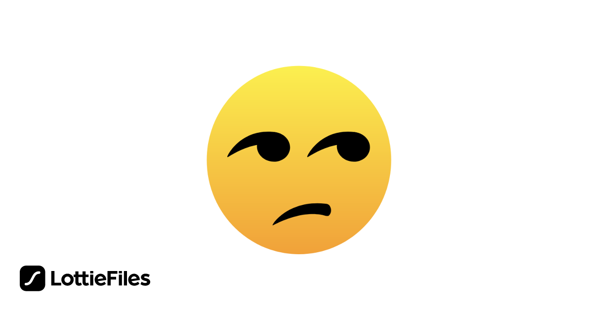 Free Unamused face Emoji Animation by Jitu | LottieFiles