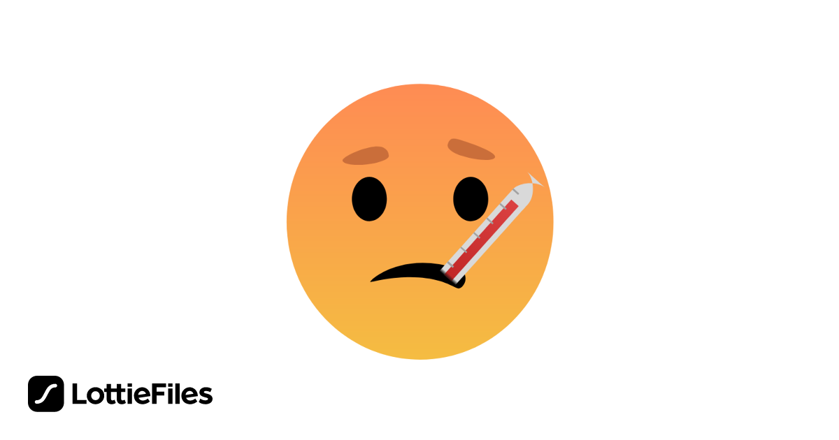 Free Sick face with thermometer Animation by Jitu | LottieFiles