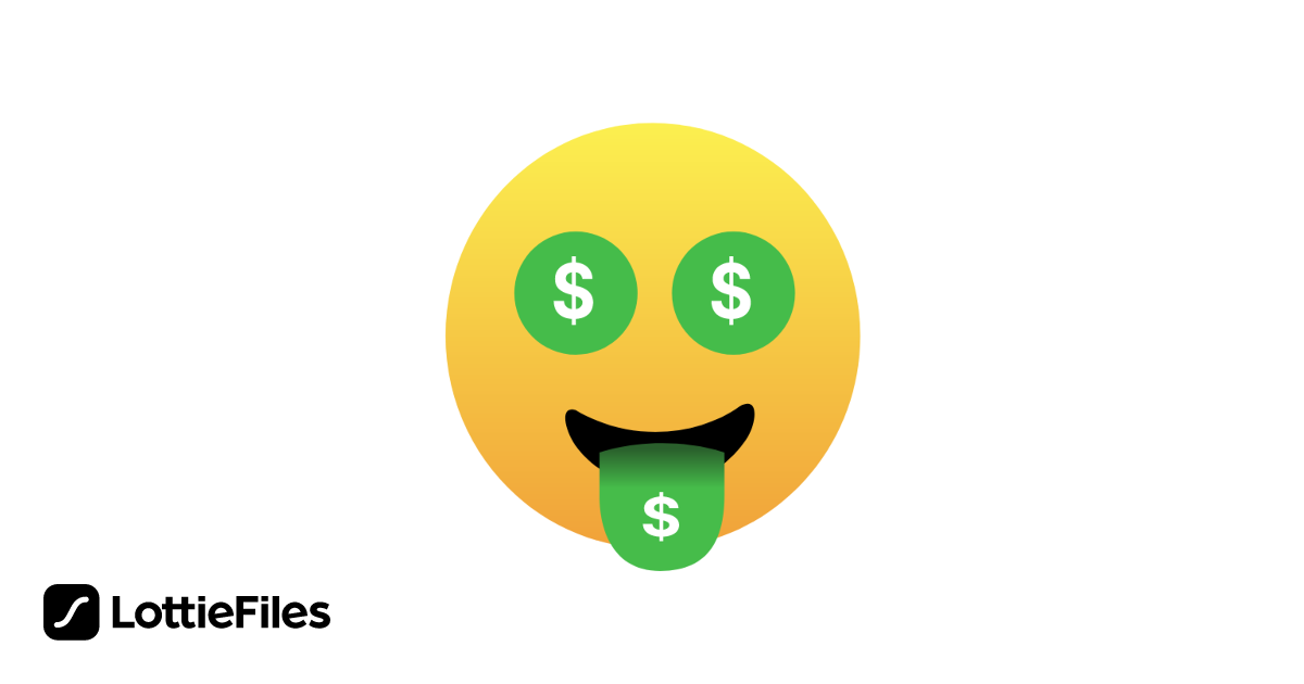 Free Money face Emoji Animation by Jitu | LottieFiles