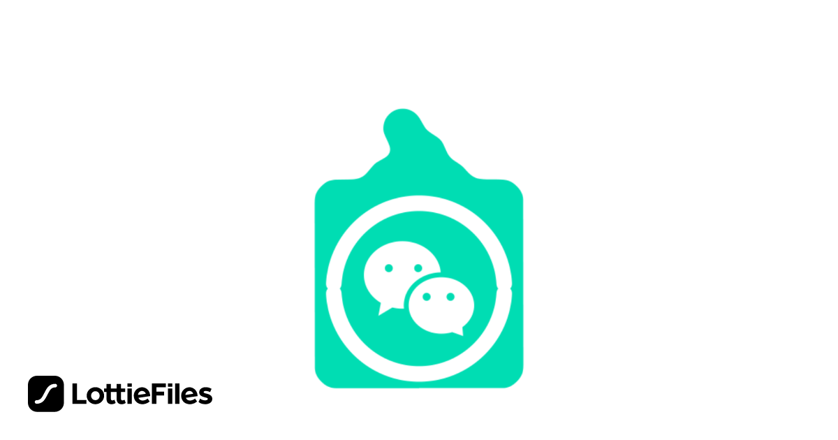 Animation Wechat logo bubble Lottie JSON animation gratuite par ...