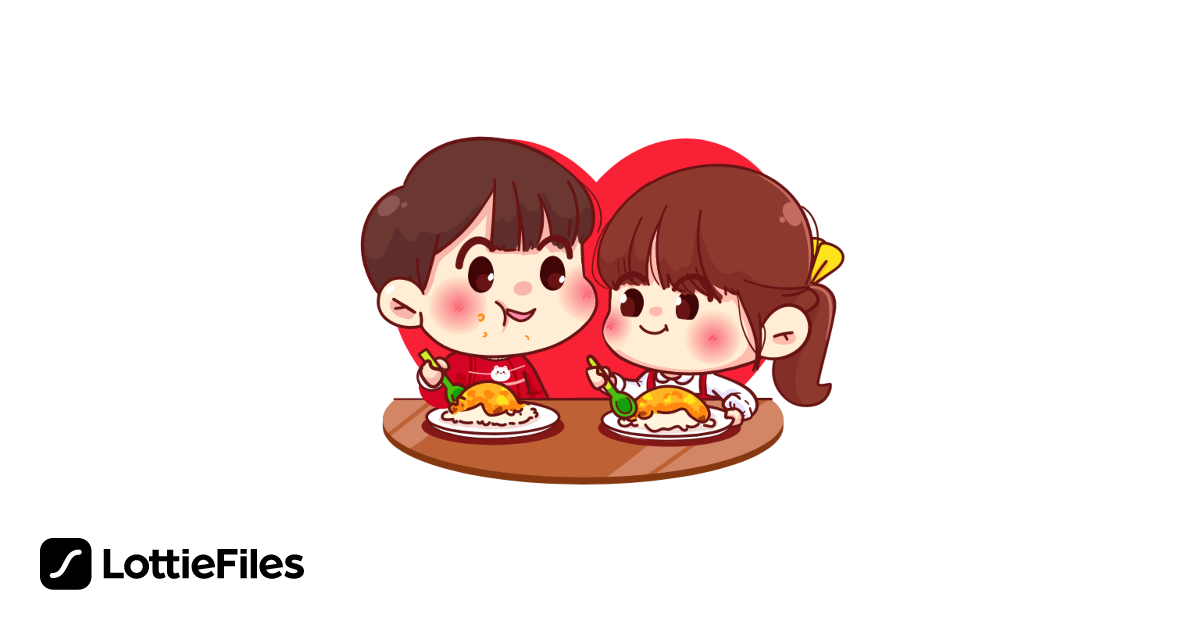 Free Eating together Animation by Darya Randa | LottieFiles